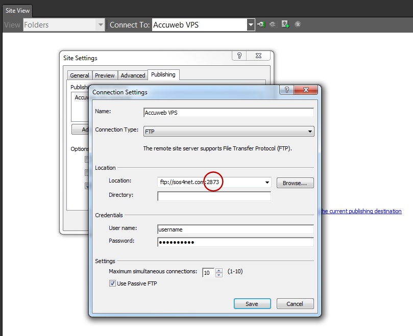 Web Hosting How To Change FTP Port Number SOS4Net Inc 